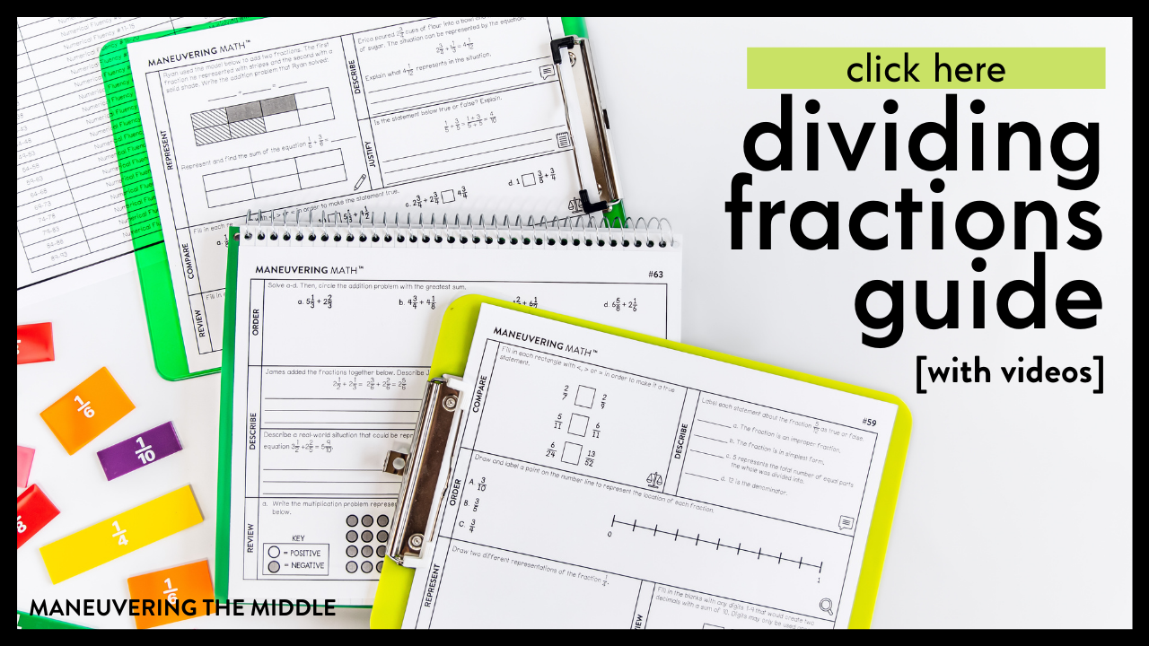 How to Teach Dividing Fractions - Maneuvering the Middle