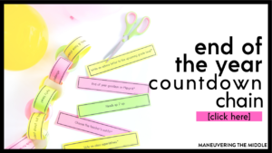 End of the Year Ideas for Middle School - Maneuvering the Middle