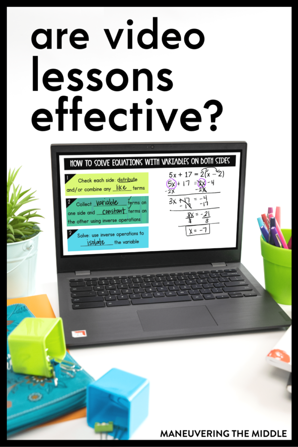 Are Math Video Lessons Effective? - Maneuvering the Middle