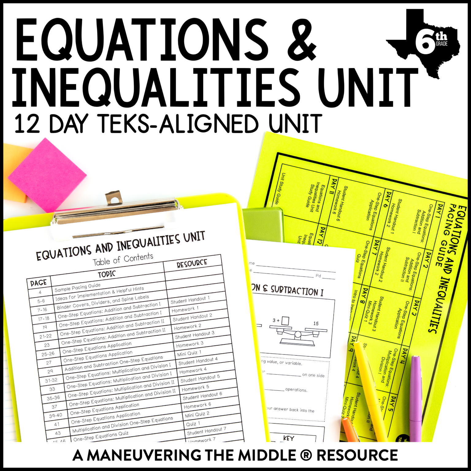 Solving Equations in Middle School Math - Maneuvering the Middle