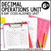 Decimal Operations Unit 6th Grade CCSS - Maneuvering the Middle