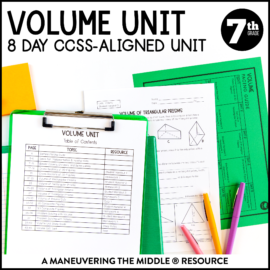 Volume Activities and 7 Teaching Tips - Maneuvering the Middle