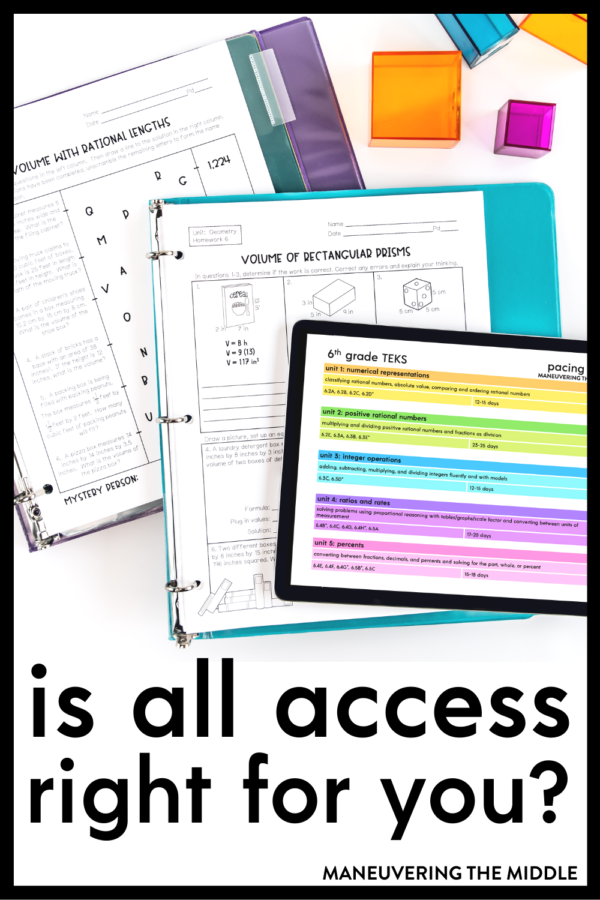 What is All Access Math Curriculum? - Maneuvering the Middle