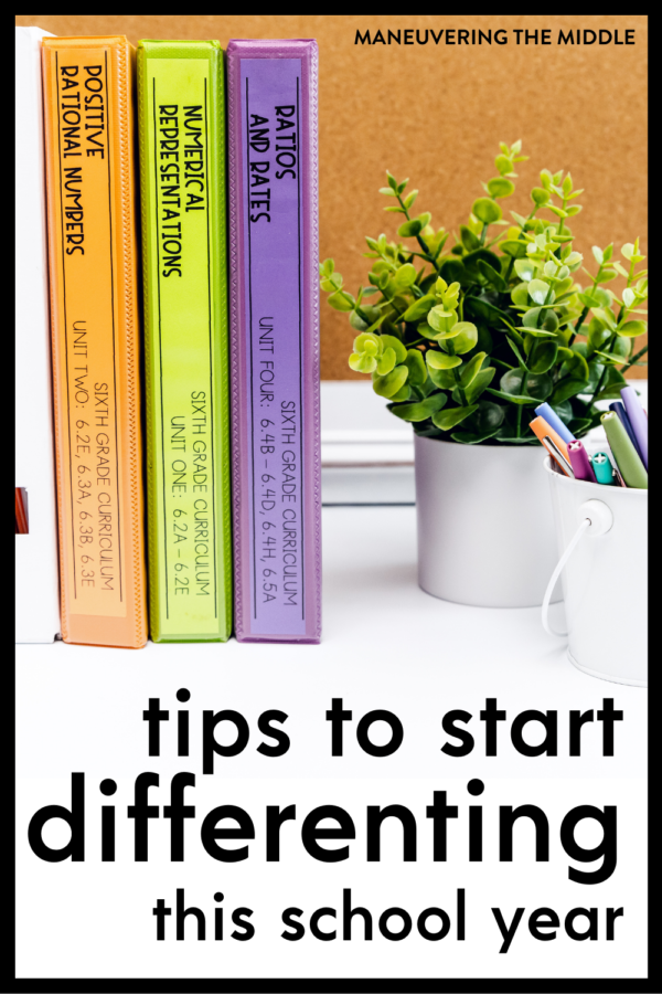 How to Differentiate in Middle School Math - Maneuvering the Middle