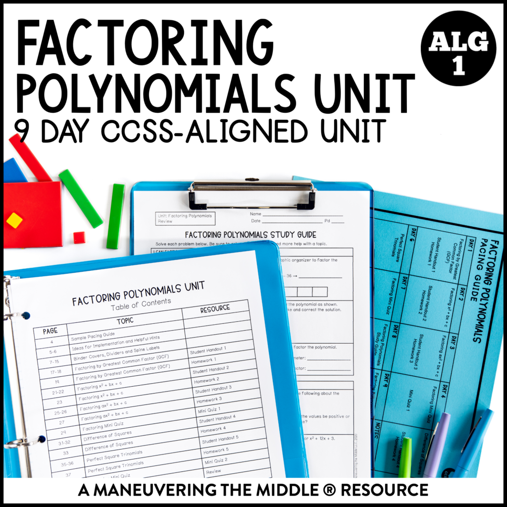 Factoring Polynomials with Special Cases - Maneuvering the Middle