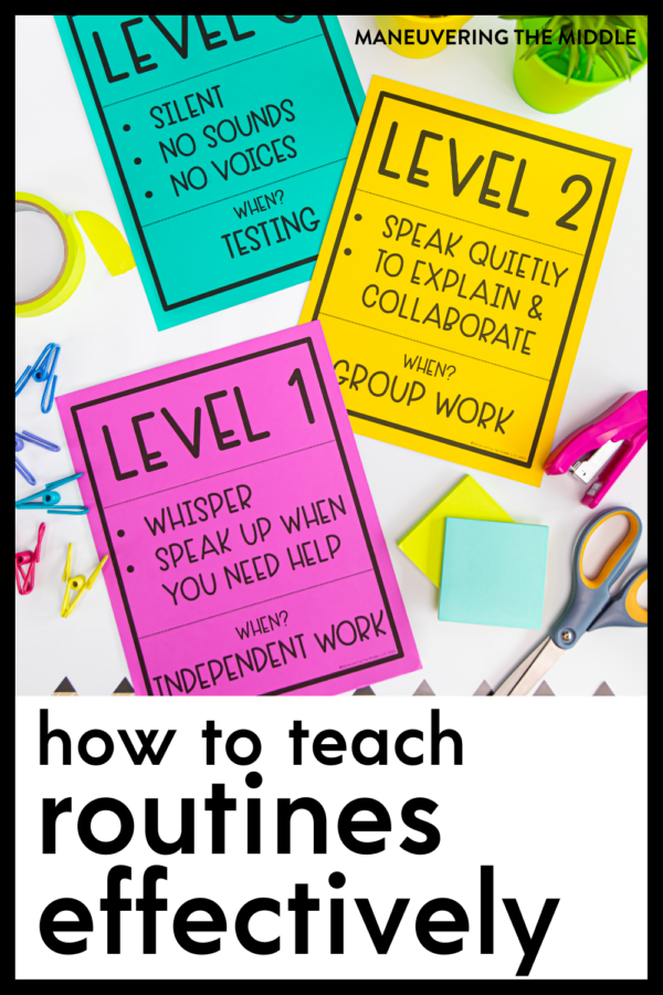 How to Teach Routines & Procedures that Stick - Maneuvering the Middle