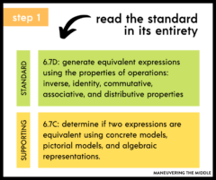 Unpacking Math Standards When Lesson Planning - Maneuvering the Middle