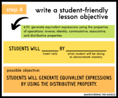 Unpacking Math Standards When Lesson Planning - Maneuvering the Middle