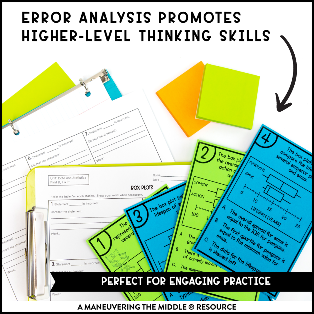 Data And Statistics Activity Bundle Algebra 1 Maneuvering The Middle