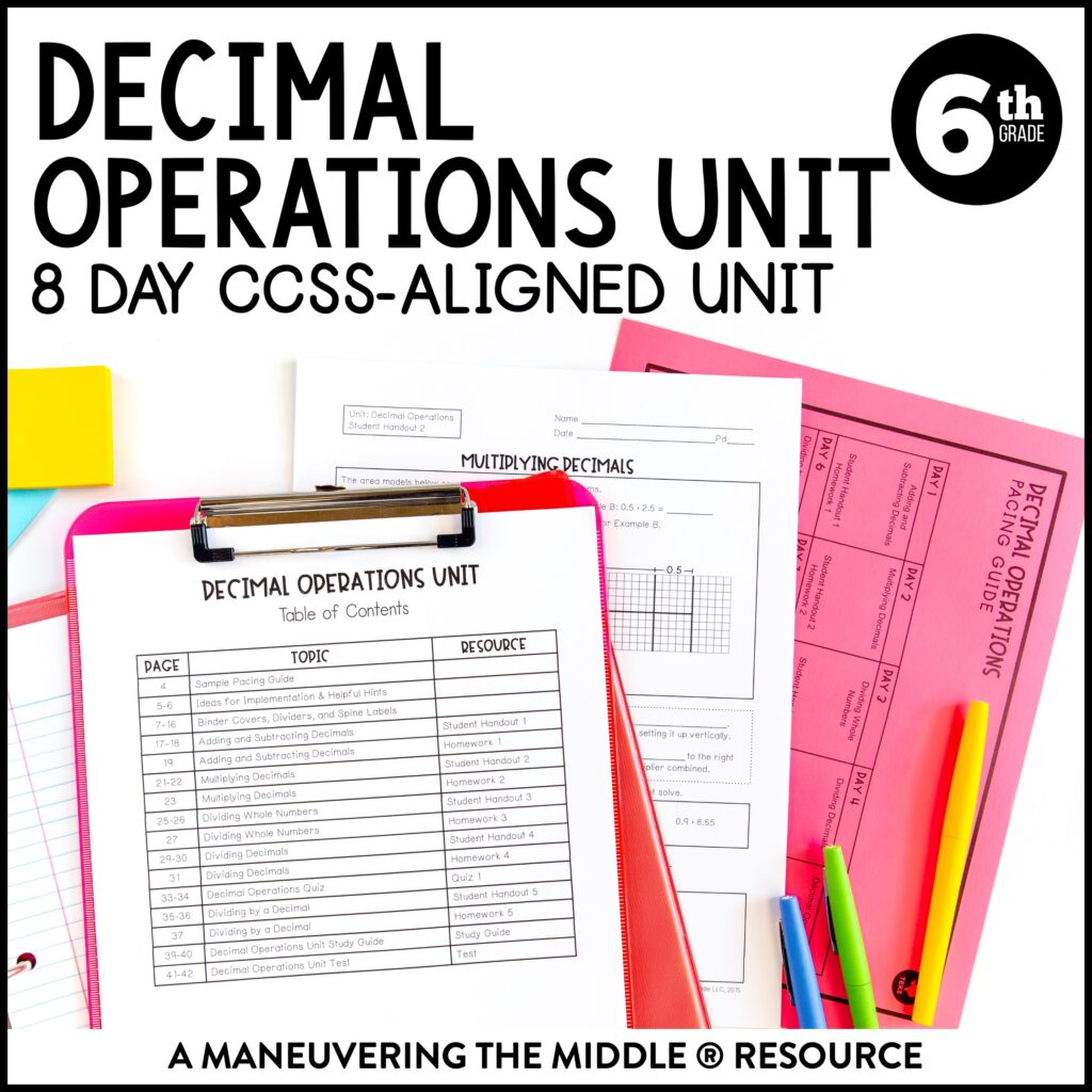 Teaching Multiplication Facts in Middle School - Maneuvering the Middle