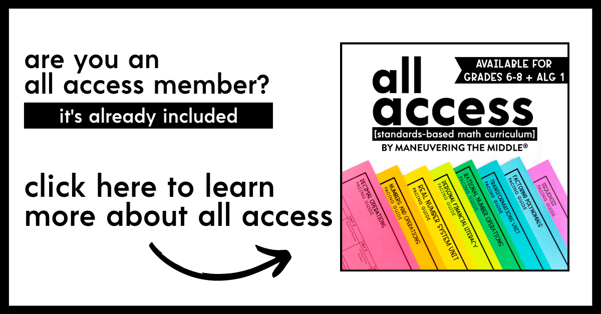 How to Use Our Middle School Math Test Prep Unit - Maneuvering the Middle