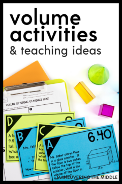 Volume Activities and 7 Teaching Tips - Maneuvering the Middle