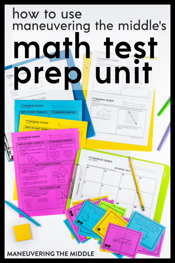 How to Use Our Middle School Math Test Prep Unit - Maneuvering the Middle