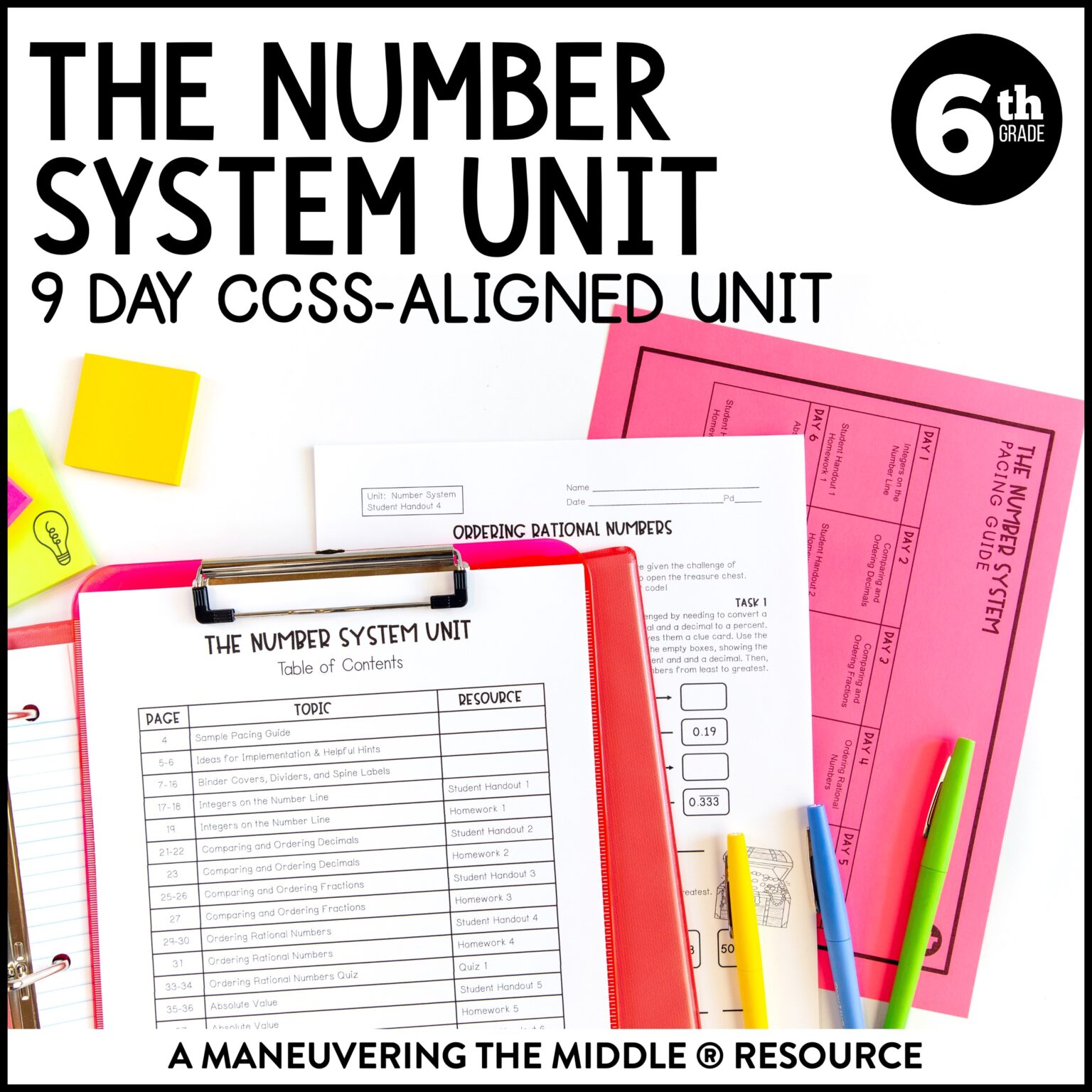 Ordering Rational Numbers - Maneuvering the Middle Ordering Rational Numbers - Maneuvering the Middle