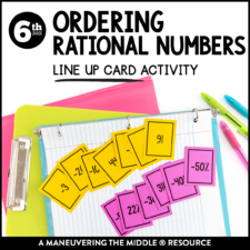 Ordering Rational Numbers - Maneuvering the Middle