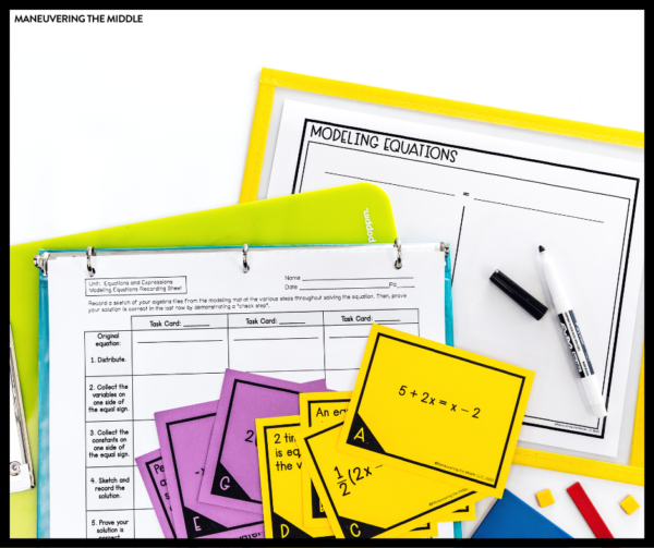 Solving Equations in Middle School Math - Maneuvering the Middle