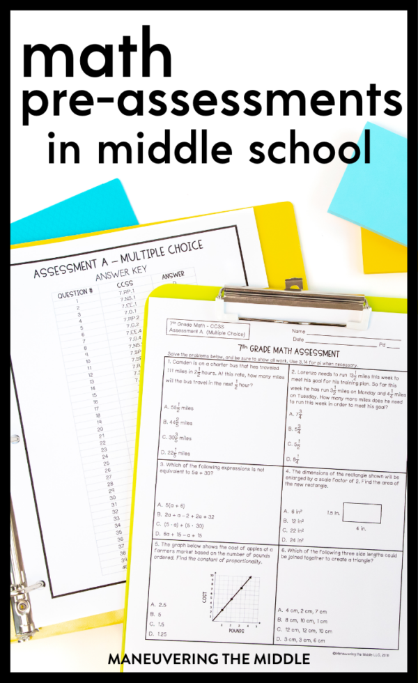 Are Math Pre-Assessments Necessary? - Maneuvering the Middle
