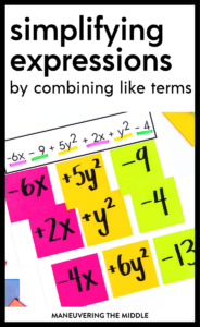 Tips for Teaching Simplifying Expressions - Maneuvering the Middle