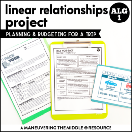 Linear Relationships Algebra 1 Project - Maneuvering the Middle