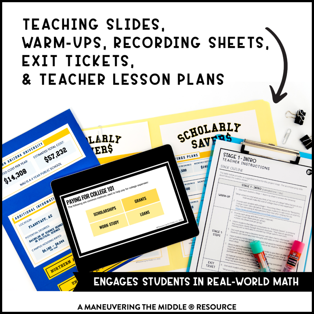 Financial Literacy 8th Grade Project - Maneuvering the Middle