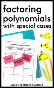 Factoring Polynomials with Special Cases - Maneuvering the Middle