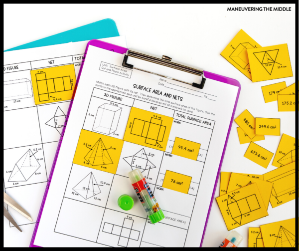 5 Ideas for Teaching Surface Area - Maneuvering the Middle