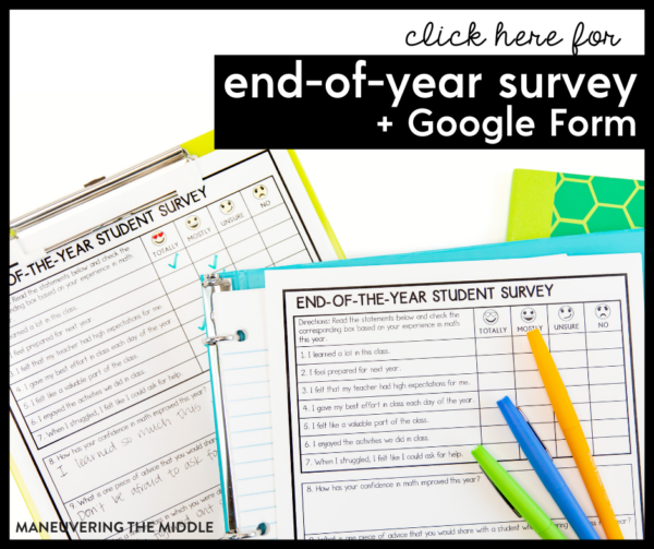 Student Surveys: An End-of-the-Year Reflection - Maneuvering the Middle