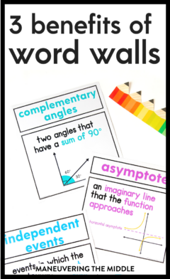 3 Benefits of Math Word Walls - Maneuvering the Middle