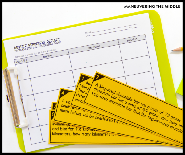 3 Types of Word Problems to Teach - Maneuvering the Middle