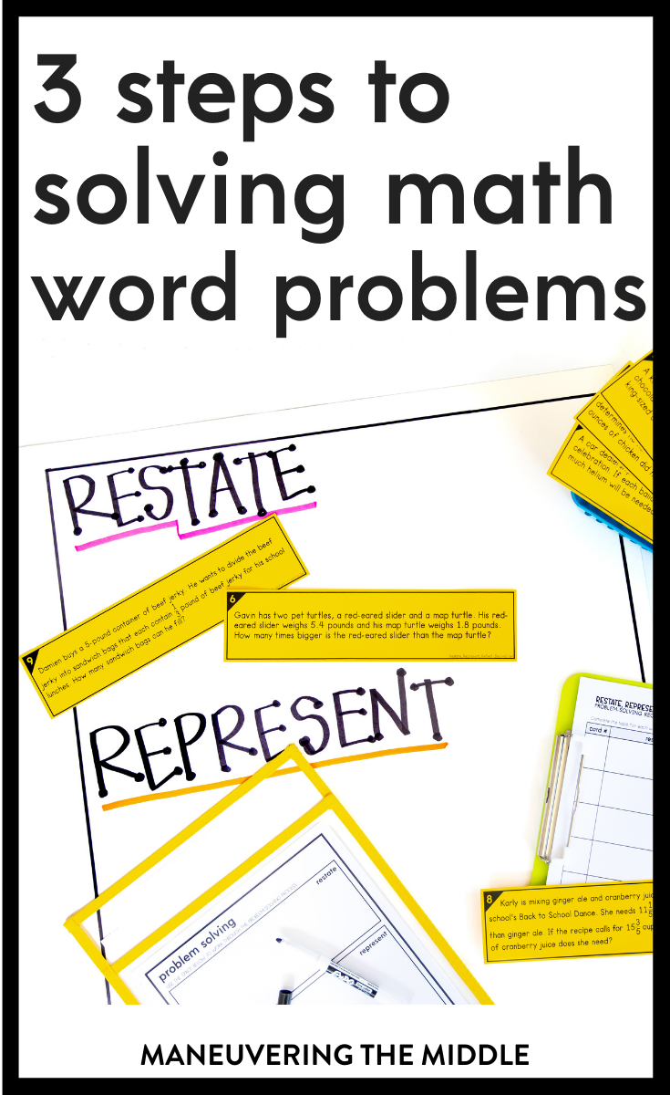 3 Steps to Solving Word Problems - Maneuvering the Middle