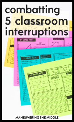 Solving 5 Classroom Interruptions - Maneuvering the Middle