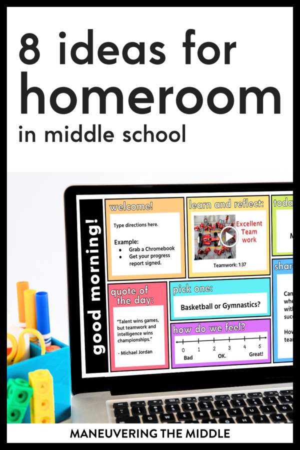 Ideas for Homeroom - Maneuvering the Middle
