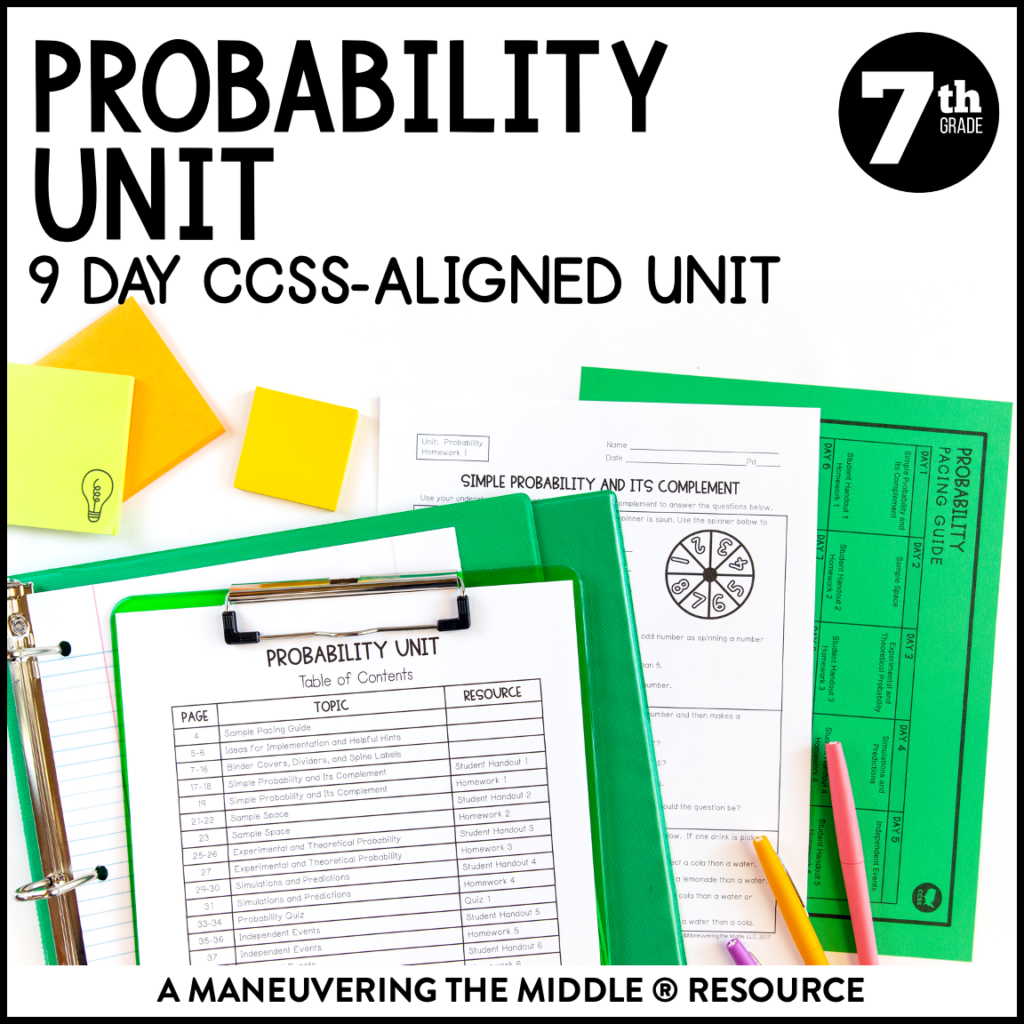 10 Low-Prep Probability Activities - Maneuvering the Middle