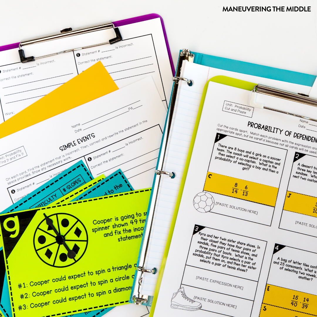 Teaching Probability in 7th Grade - Maneuvering the Middle