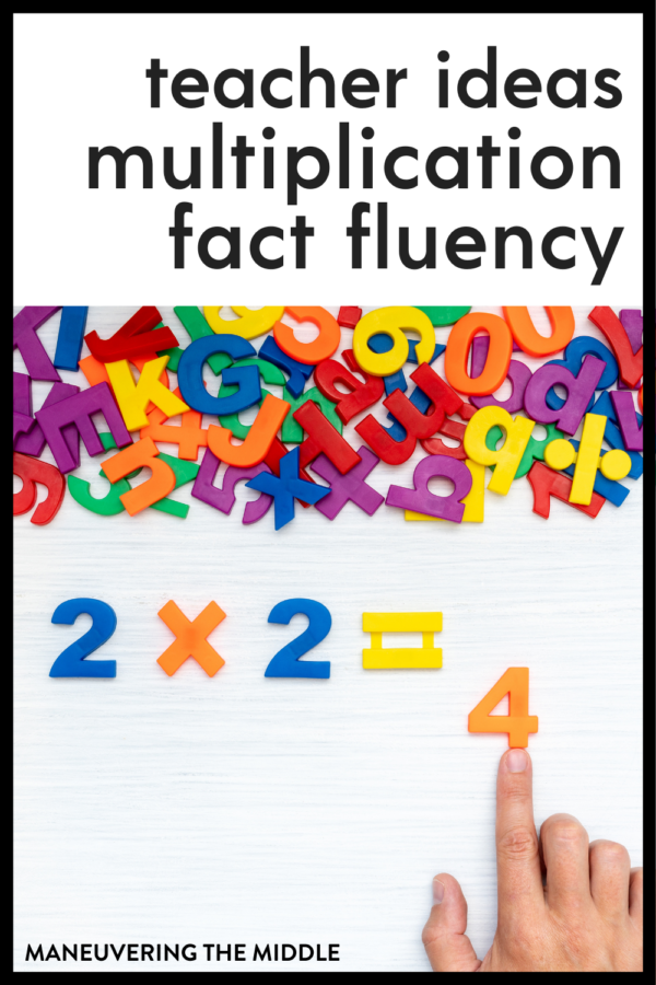 Ideas for Multiplication Fact Fluency - Maneuvering the Middle