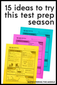 15 Ideas for Math Test Prep Season - Maneuvering the Middle