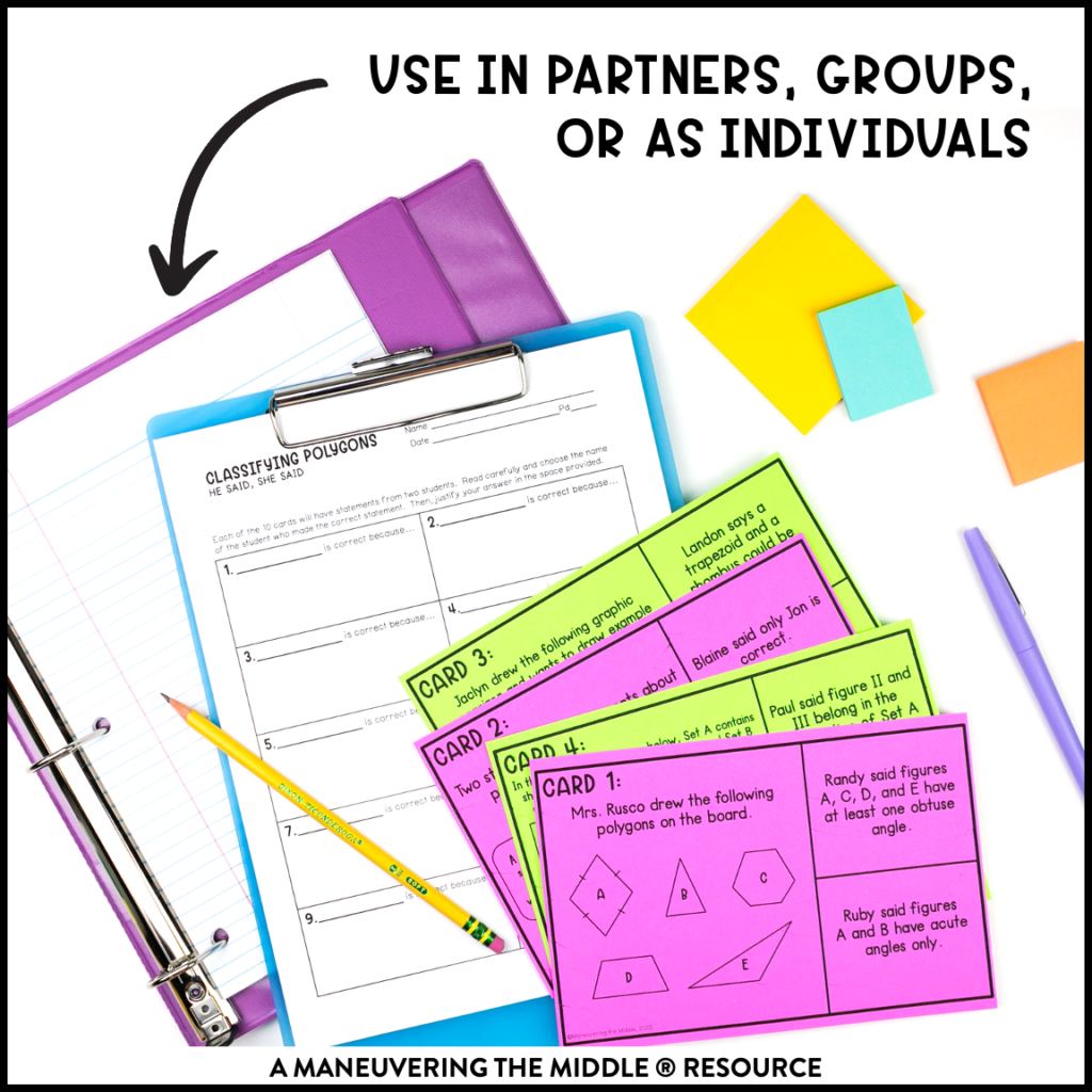 Geometry and Measurement Activity Bundle 5th Grade - Maneuvering the Middle