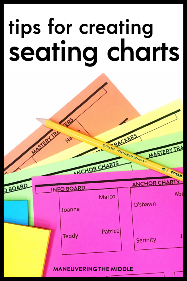 Seating Charts for Middle School - Maneuvering the Middle