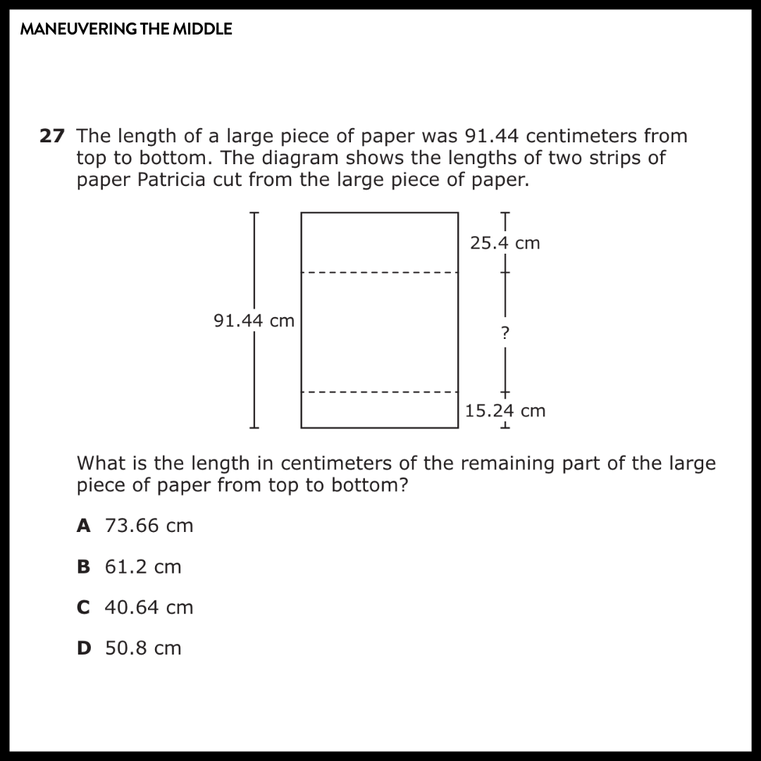 Teaching Adding and Subtracting Decimals - Maneuvering the Middle