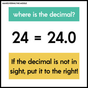 Teaching Adding and Subtracting Decimals - Maneuvering the Middle