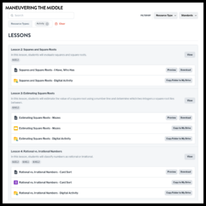 Lesson Planning Using Our New Platform - Maneuvering the Middle
