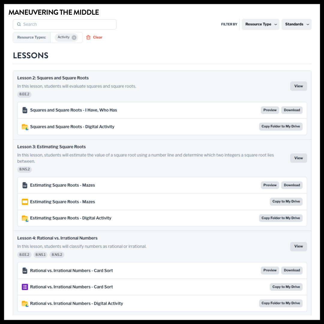 Lesson Planning Using Our New Platform - Maneuvering the Middle