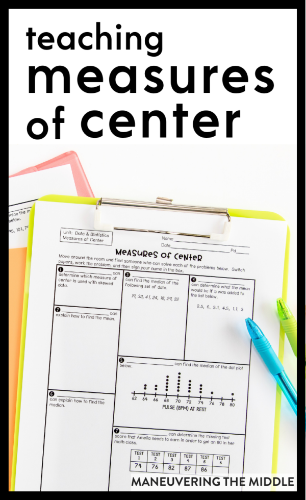 Mean, Median, and Mode: Teaching Measures of Center - Maneuvering the ...